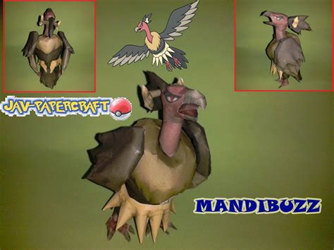 Pokemon Mandibuzz Papercraft ~ Free Papercraft Paper Model And Papertoy