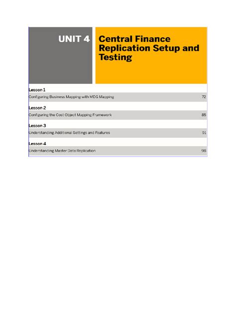 4 Central Finance Replication Setup And Testing Pdf