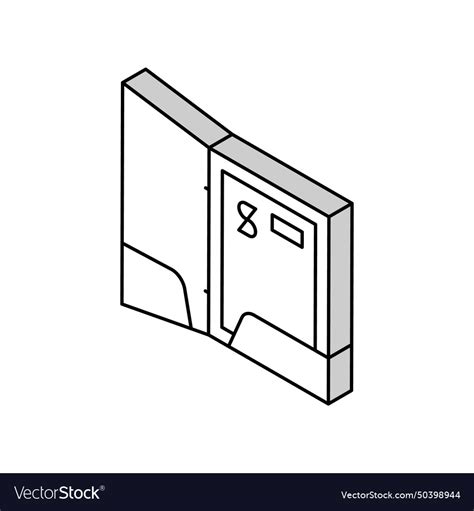 Business Folder Isometric Icon Royalty Free Vector Image