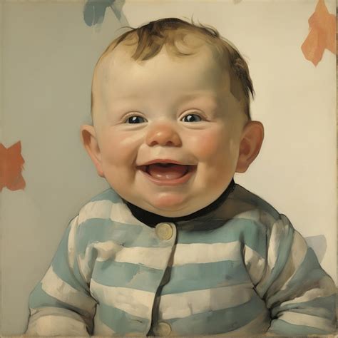 Premium Photo Illustration Of A Cute Happy Baby By Pablo Picasso And Georges