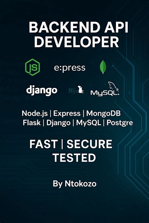 Build And Fix Backend Apis With Nodejs Flask Or Django By Ntokozo20 Fiverr