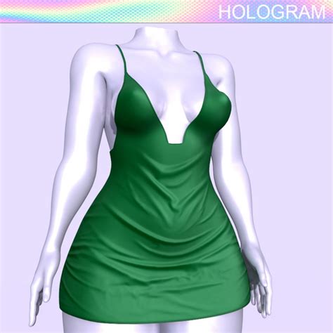 Second Life Marketplace Green Sexy Dress