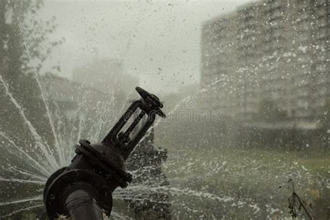 Pipeline Accident Boiling Water Pours From Pipe Stock Image Image Of Industrial Engineering