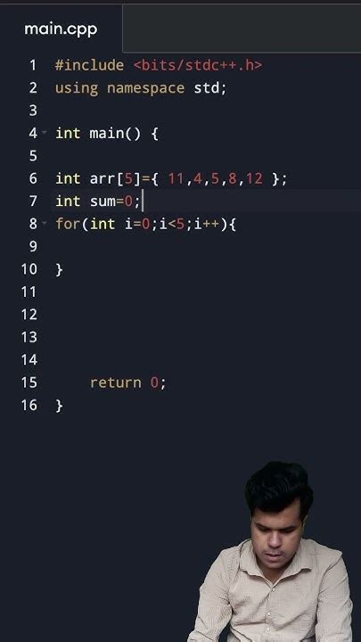 Sum Of Array Coding Programming Cpp Youtube