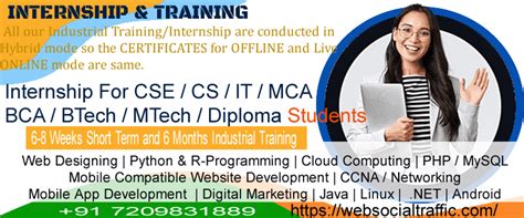 6 Months Industrial Training In Ranchi For Cse It Bca Mca Btech M Tech