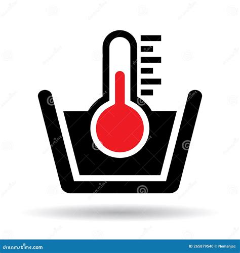 Water Temperature Indicator Silhouette Icon Mercury Thermometer And