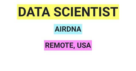 Hiring Data Scientist In Remote Airdna Rdatascientistjobs
