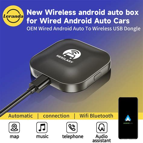 适用于 Android 的无线 Android 汽车适配器有线至无线 Android 汽车适配器 58ghz Wifi 蓝牙汽车连接汽车适配