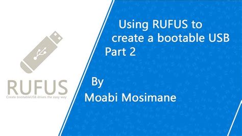 Rufus Create Usb Drive Bootable The Easy Way Youtube