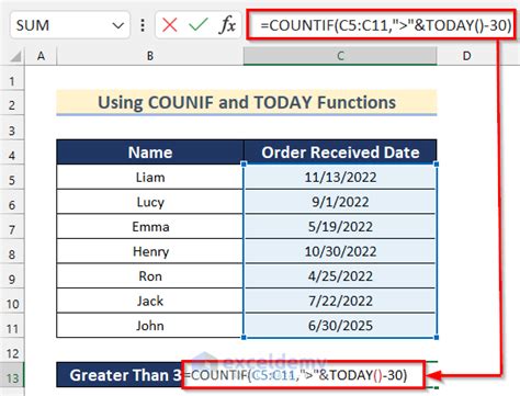 How To Use Countif Function In Excel Greater Than Design Talk