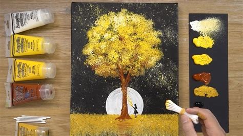 Acrylic Paintings On Black Canvas Painting Watercolor
