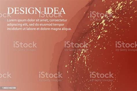 추상적 인 붉은 잉크 파도와 황금 물빛이 나는 수채화 배경 0명에 대한 스톡 벡터 아트 및 기타 이미지 0명 건강관리와