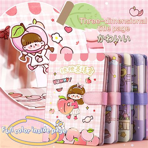 Magnetic Buckle Hand Account Book Creative Cute Leather Notepad Portable Hand Account Notebook