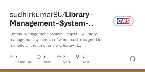 Github Sudhirkumar Library Management System Project Library