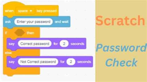 scratch simple password program youtube