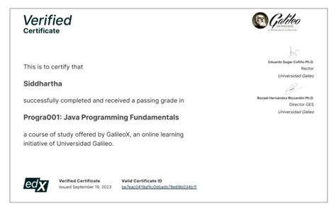 Siddhartha Erukulla On Linkedin Javaprogramming Edx Certification