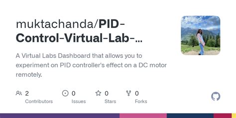 GitHub Muktachanda PID Control Virtual Lab Dashboard A Virtual Labs Dashboard That Allows You