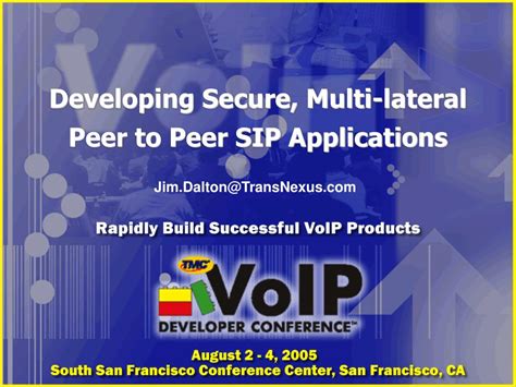 Ppt Developing Secure Multi Lateral Peer To Peer Sip Applications Powerpoint Presentation