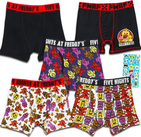 Five Nights At Freddys Boxer Brief Set Bundle With 5