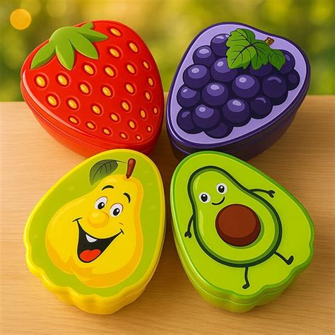 Комплект кутии за храна Весели плодчета Olele Bg