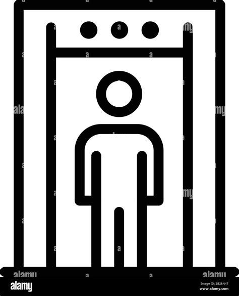 Security Metal Detector Icon Outline Style Stock Vector Image And Art Alamy