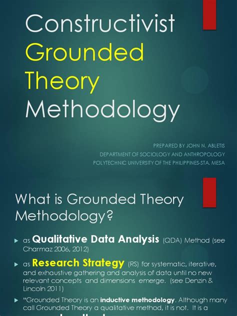 Constructivist Grounded Theory Methodology Reality Propositional Attitudes