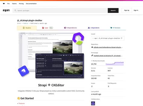 Strapi Plugin Ckeditor By Nshenderov A React Template Built At