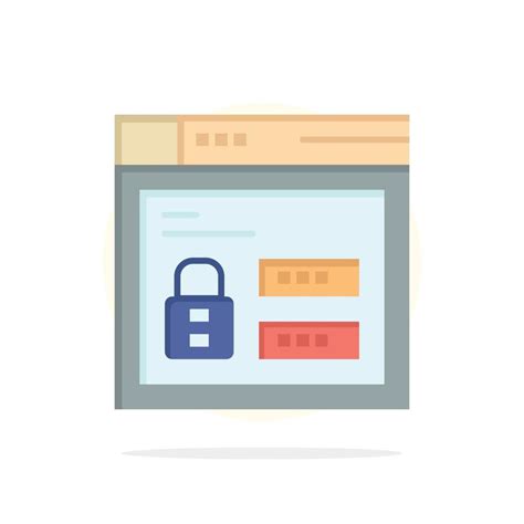 Browser Web Lock Code Abstract Circle Background Flat Color Icon 14674491 Vector Art At Vecteezy