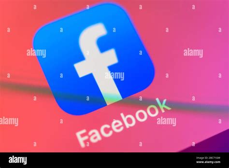 Facebook App Social Network App Icon Display On Display Of Mobile