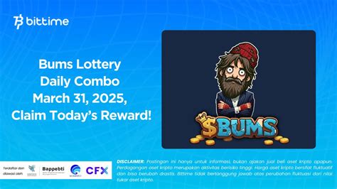 Bums Lottery Daily Combo March 31 2025