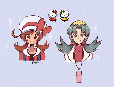 Lyra Kris Hello Kitty And Mimmy Pokemon And More Drawn By