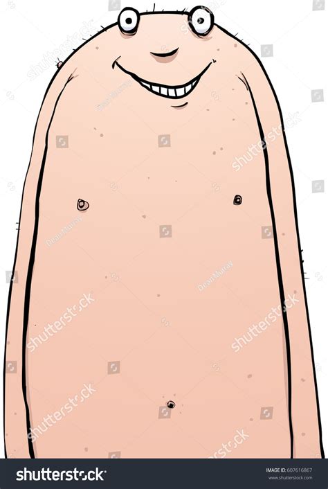Fat Happy Bald Naked Cartoon Character Stock Vector Royalty Free Shutterstock