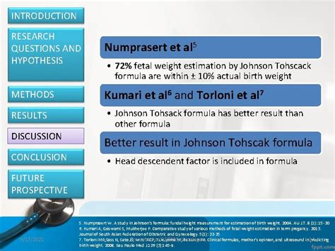 Comparison Of 3 Fetal Weight Estimation Formula Using