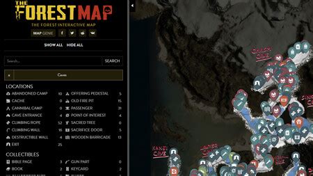 Mapa Interactivo De The Forest Para Localizar Todos Los Recursos