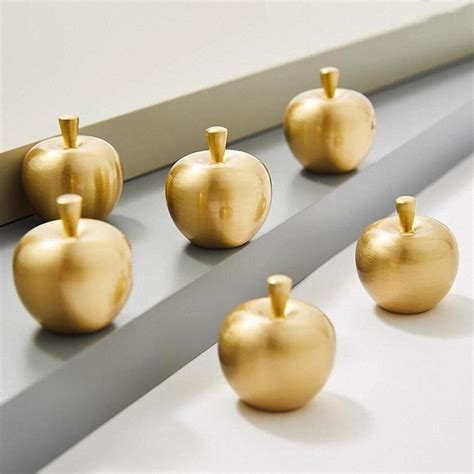 Brass Knobs Pulls Handles Drawer Knobs Handles Creative Apple Knobs Handles Cupboard Knobs Pulls