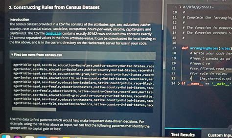 2 Constructing Rules From Census Dataset Example