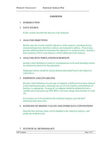FREE Sample Statistical Analysis Plan Templates In PDF MS Word