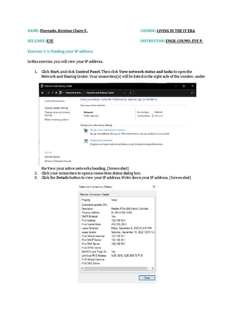 Lab Exercise Lesson 3 Pdf Mobile Broadband Computer Network