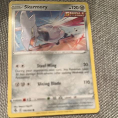Pokemon Games Pokemon Skarmory Card Yellow And Gray Poshmark