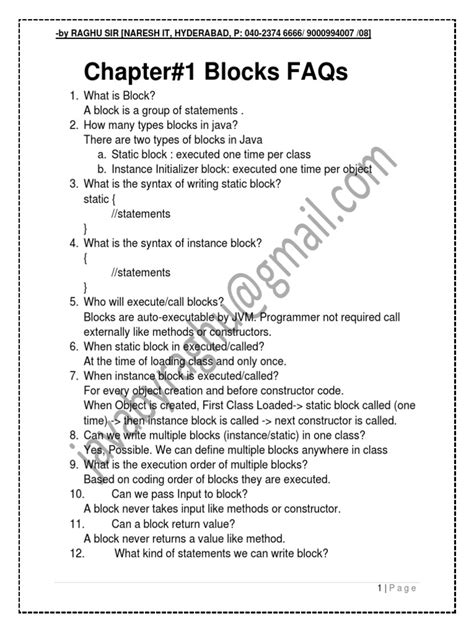 Corejava1 Blocksraghusir Pdf Constructor Object Oriented