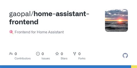 Github Gaopalhome Assistant Frontend Lollipop Frontend For Home