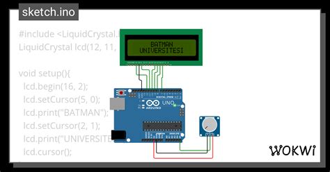 display herhangi bir yere yazı yazmak ve cursor yanıp sönsün Wokwi