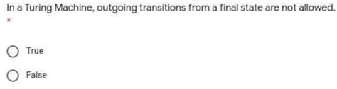 Solved In A Turing Machine Outgoing Transitions From A