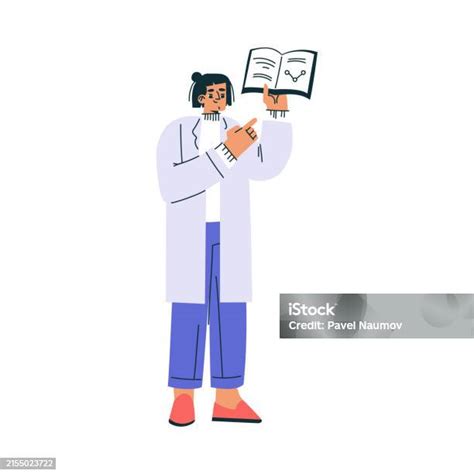 여성 의사 캐릭터 로서 직업적인 병원 직원 와 책 벡터 일러스트 간호사에 대한 스톡 벡터 아트 및 기타 이미지 간호사 개념 건강 진단 Istock