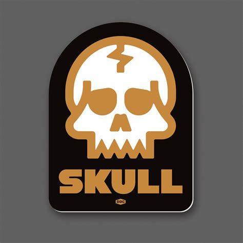 Ddc 290 “skull Tombstone Blackbrown” Decal — Draplin Design Co