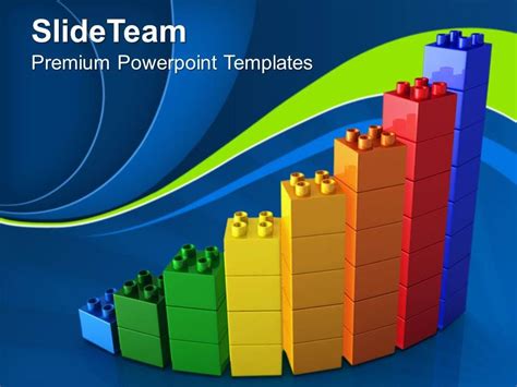 Big Building Blocks Powerpoint Templates Lego Bar Graph Success Chart