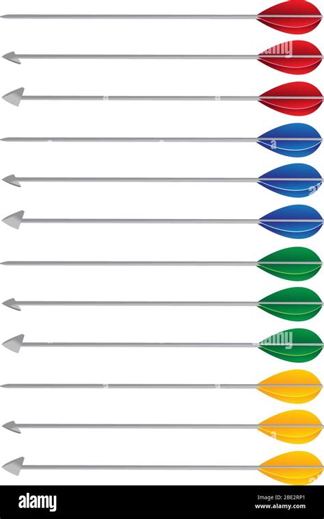 Arrow In Different Colors And Arrow Heads Vecor Illustration Stock Arrow In Different Colors And Arrow Heads Vecor Illustration Stock