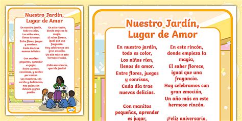 Poesía Al Colegio Por Su Aniversario Para Niños De Inicial