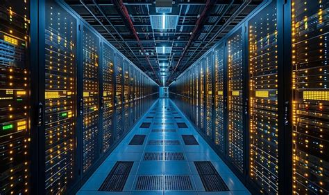 Server Room With Virtualization Infrastructure In Action Premium Ai Generated Image