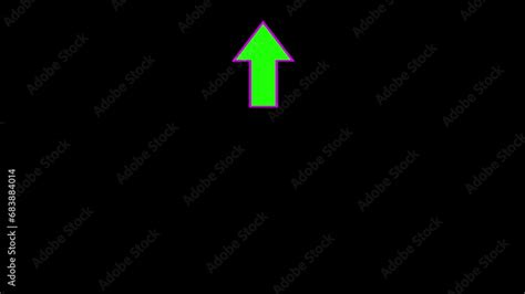 abstract directional arrow icon or swipe up arrow signal animation 4k